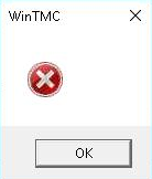 WinTMC: Red x with Empty Window Popup Error
