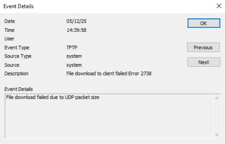 ThinManager and MTU: thin client boot and network connections issues