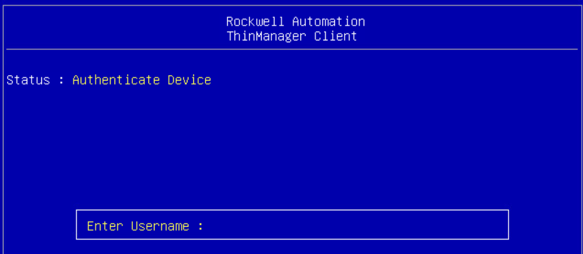 ThinManager: Authenticate Device Message on Terminal