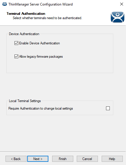 ThinManager: Authenticate Device Message on Terminal